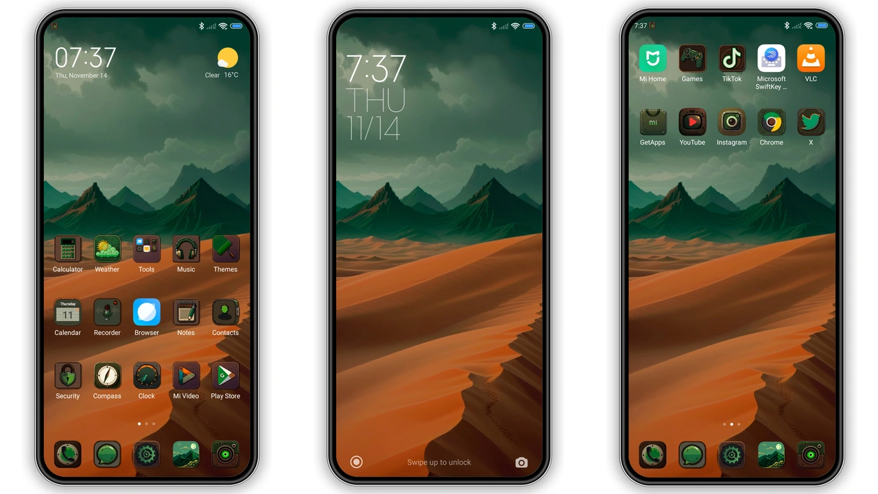 Pixel DARK [BSH] HyperOS Theme for Xiaomi and Redmi Phones - MIUI Themer