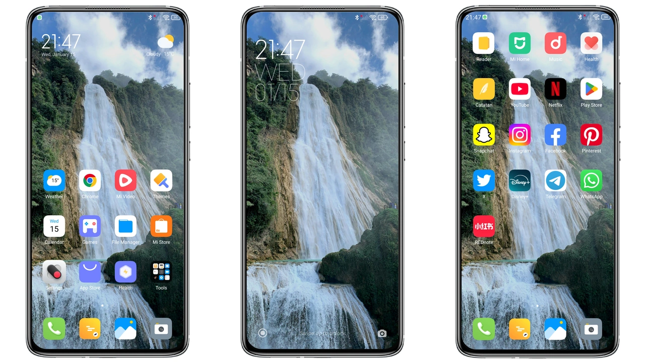 Waterfall V2 HyperOS Theme for Xiaomi and Redmi Phones - MIUI Themer