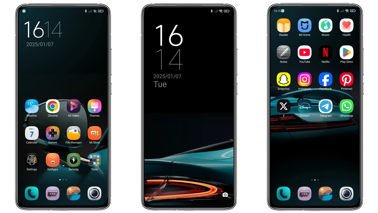 Xiaomi SU7 HyperOS Theme for Xiaomi and Redmi Phones - MIUI Themer