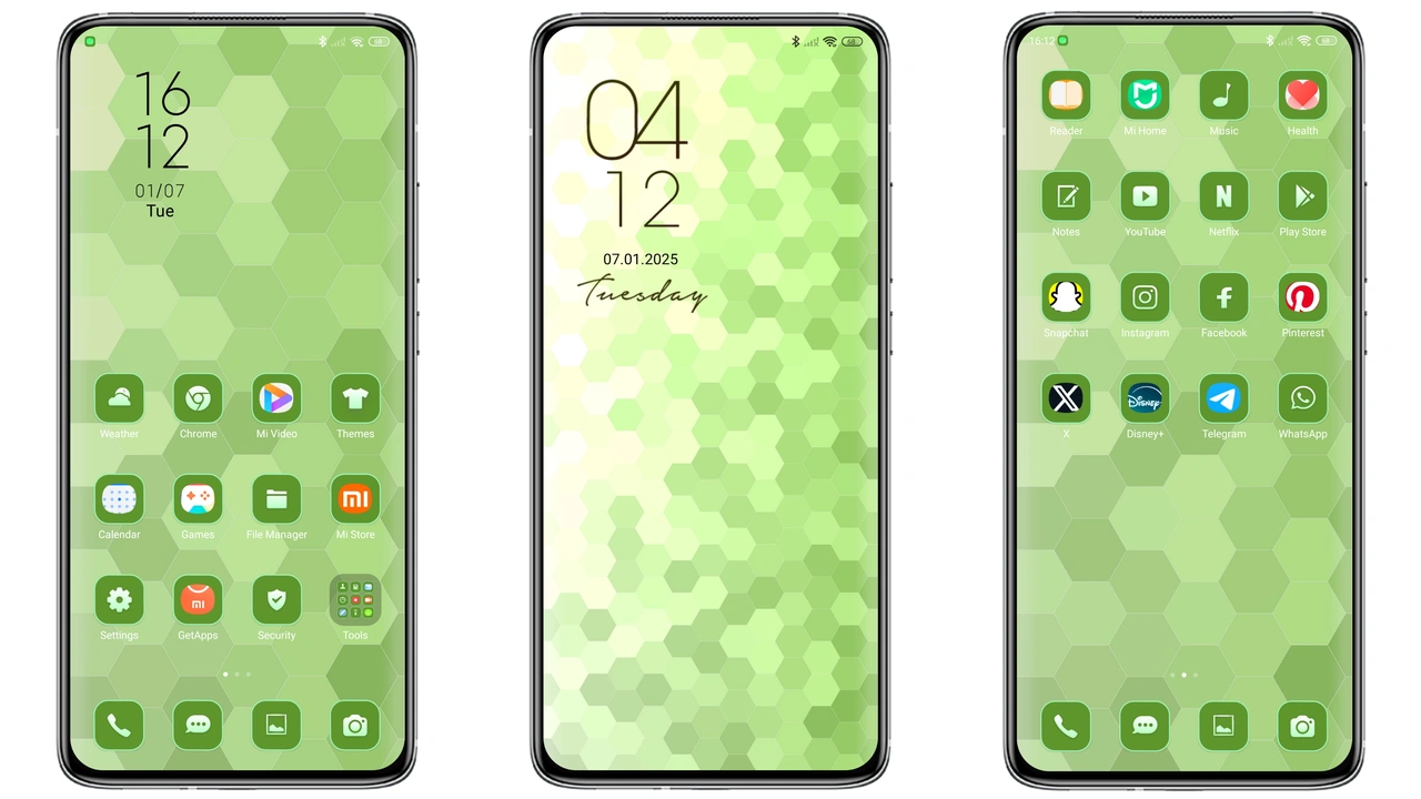 pattern hexagon HyperOS Theme for Xiaomi and Redmi Phones - MIUI Themer