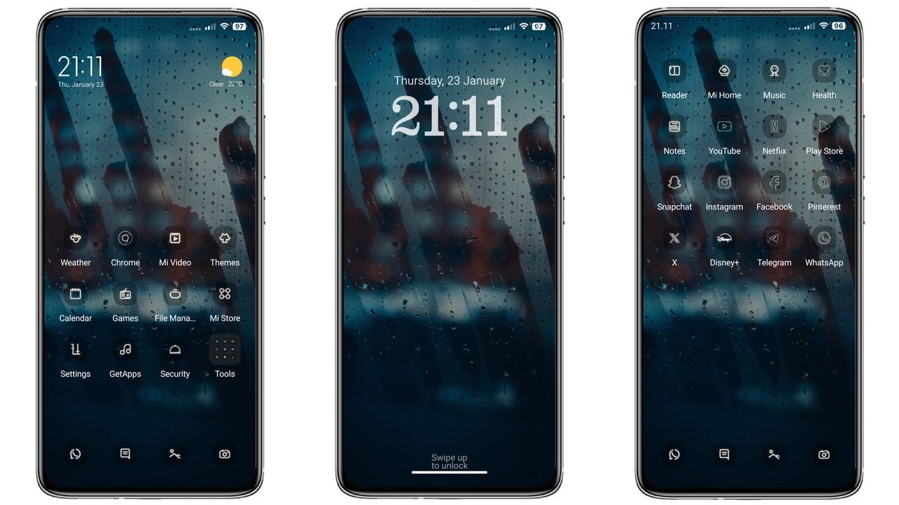 Crying Rain HyperOS Theme for Xiaomi and Redmi Phones - MIUI Themer