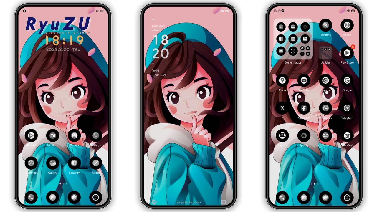 RyuZU_UHH v2 HyperOS Theme for Xiaomi and Redmi Phones - MIUI Themer