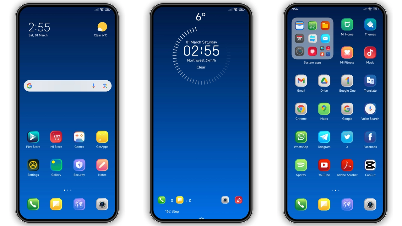 Jiyan Blue MIUI Theme for Xiaomi and Redmi Phones - MIUI Themer