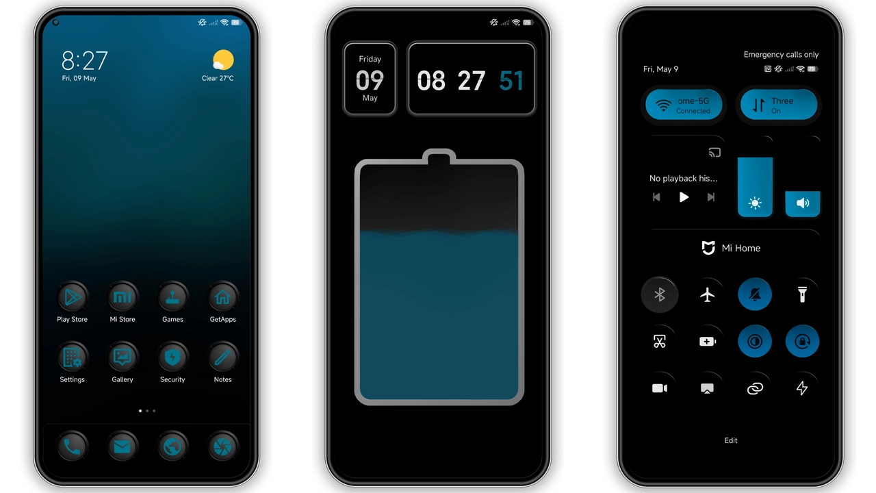 Cobalt BiZ 3D HyperOS Theme for Xiaomi and Redmi Phones - MIUI Themer