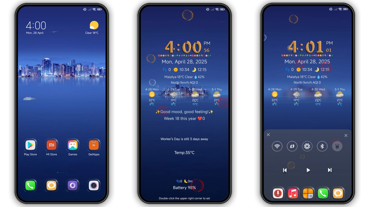 Glass Q Bomb HyperOS Theme for Xiaomi and Redmi Phones - MIUI Themer