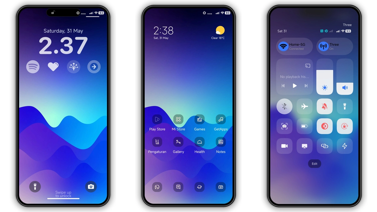 Crying Rain 0.6 iOS Style HyperOS Theme for Xiaomi and Redmi Phones ...
