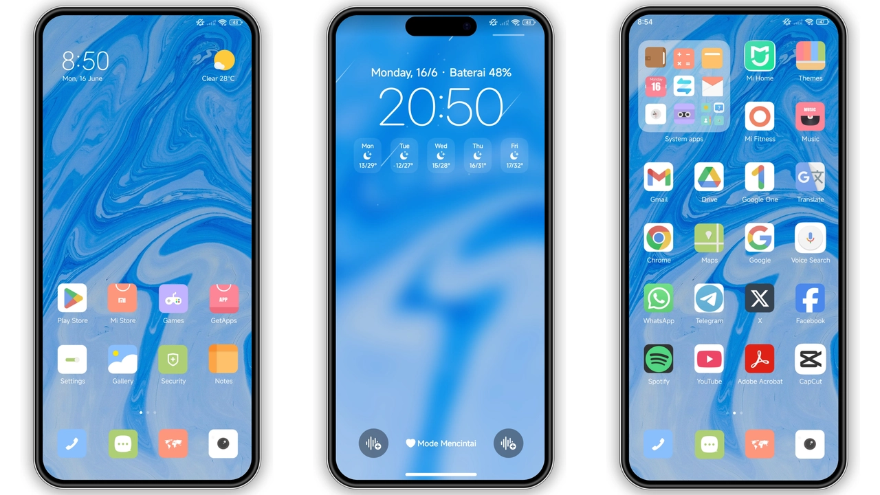 Crying blues HyperOS Theme for Xiaomi and Redmi Phones - MIUI Themer