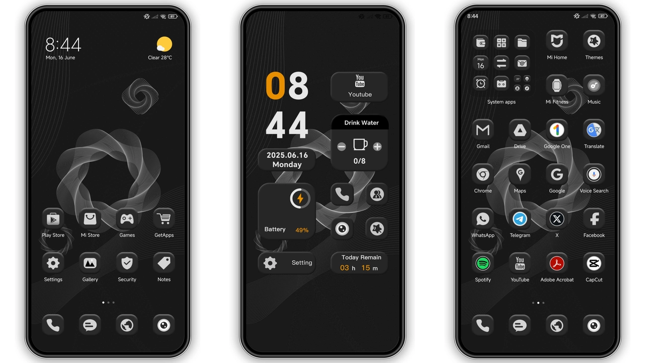 Void Whirl Trace MIUI Theme for Xiaomi and Redmi Phones - MIUI Themer