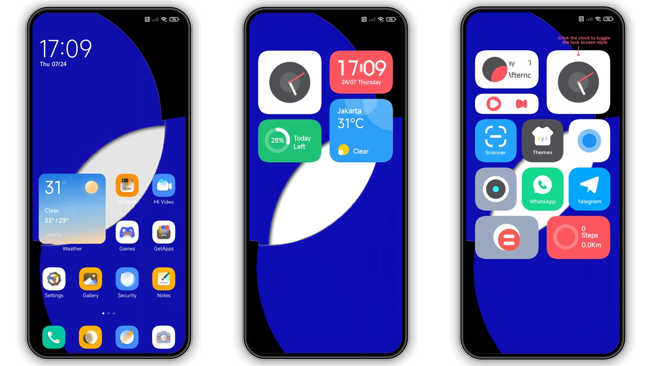 Blue Ui MIUI Theme for Xiaomi and Redmi Phones - MIUI Themer