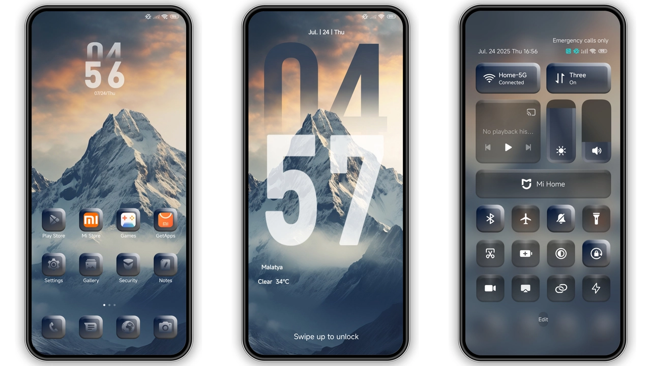 Mountain HyperOS Theme for Xiaomi and Redmi Phones - MIUI Themer