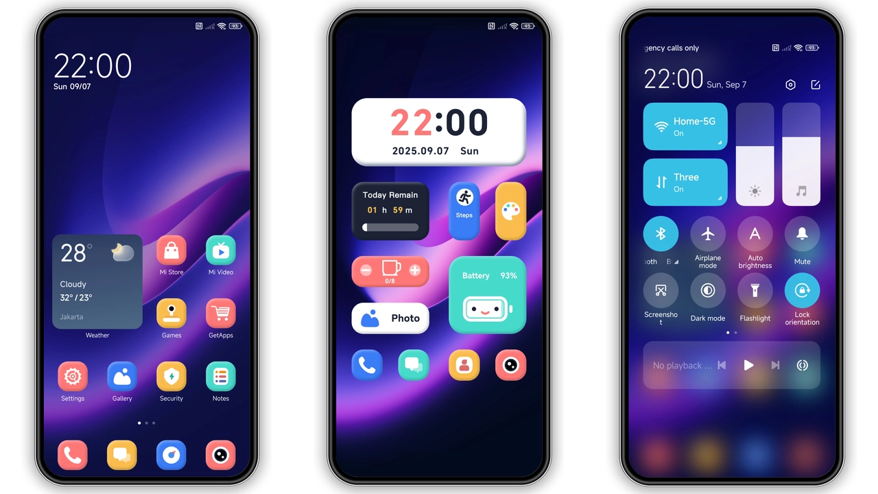 Violet Mirage MIUI Theme for Xiaomi and Redmi Phones - MIUI Themer