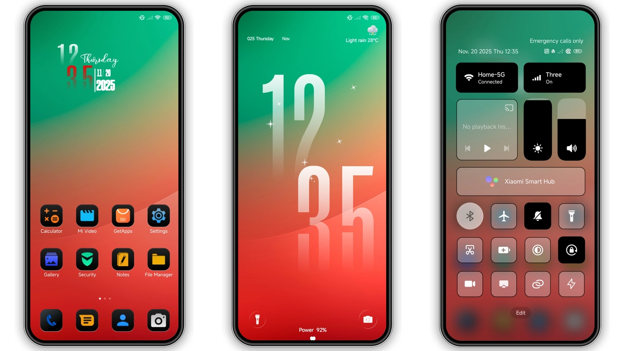 Red line HyperOS Theme for Xiaomi and Redmi Phones - MIUI Themer