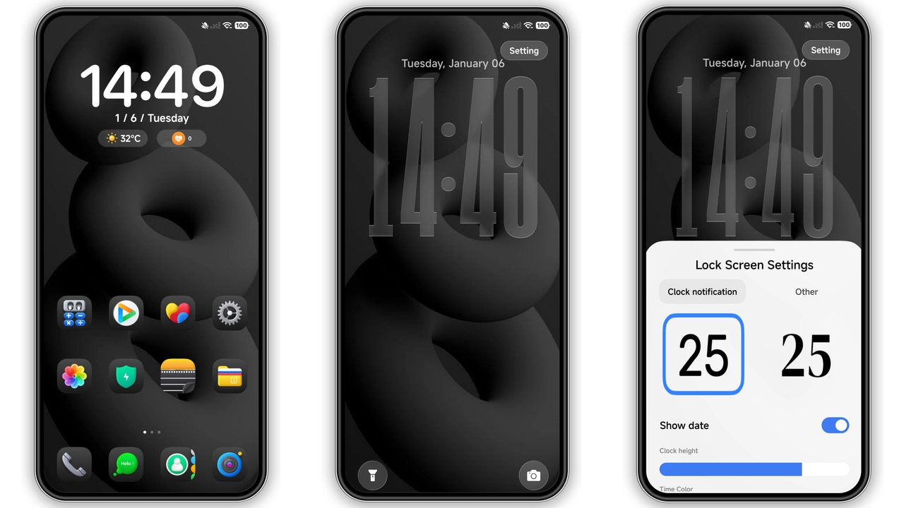 Black OX HyperOS Theme for Xiaomi and Redmi Phones - MIUI Themer