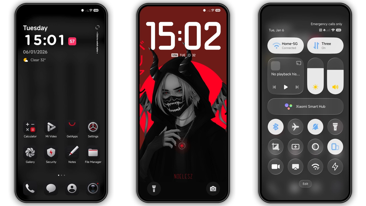 OX GR1 HyperOS Theme for Xiaomi and Redmi Phones - MIUI Themer